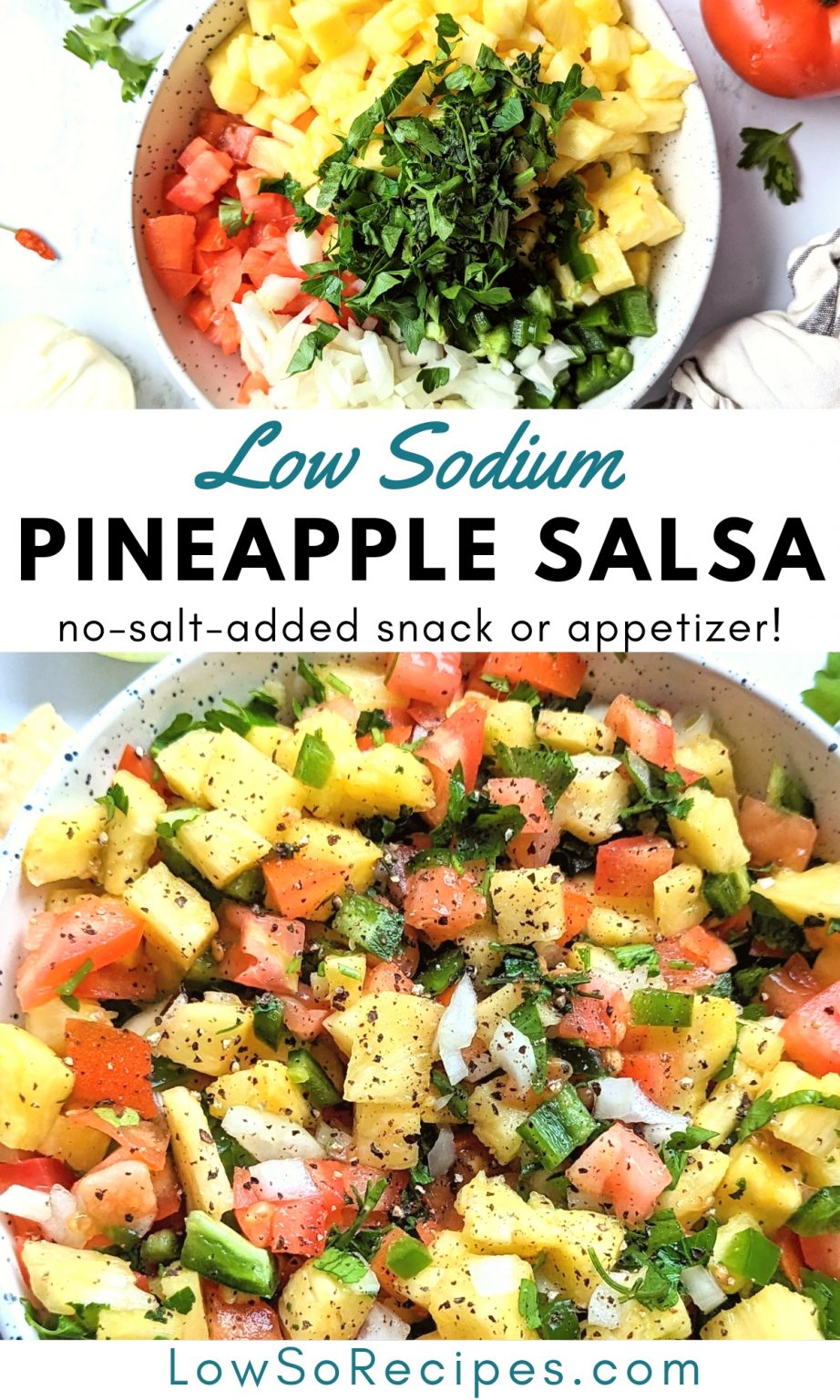 Low Sodium Pineapple Salsa Recipe (No Salt Added)