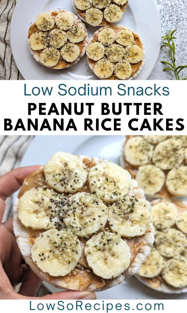 Rice Cake with Peanut Butter and Banana - Low Sodium Snacks
