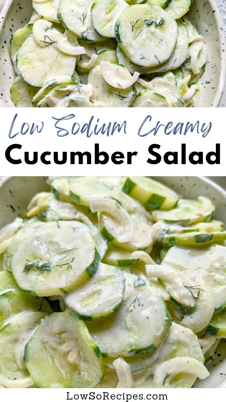 Low Sodium Creamy Cucumber Salad Recipe - Low So Recipes